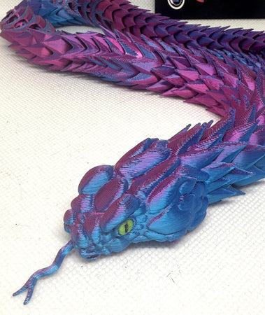Silk Snake -Articulated 3D toy, fidget – Rainbow Skye Designs