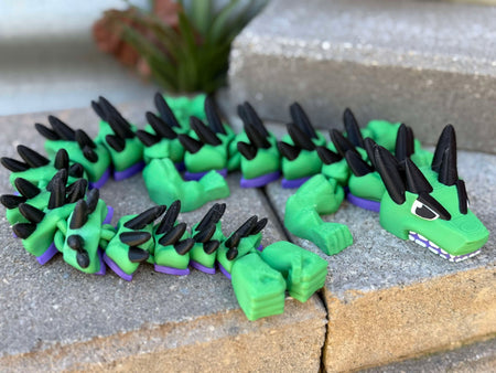 Smash Hulk Inspired Dragon 3D Printed Articulated Dragon 40cms long ...