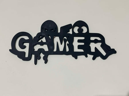 GAMER Wall Sign | 3D Printed Gamer Room Décor – Rainbow Skye Designs