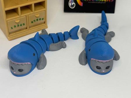 Shark Kitty – 3D Printed – Rainbow Skye Designs