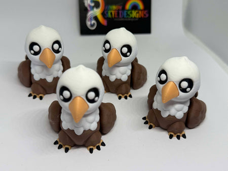 Chibi eagle – 3D Printed – Rainbow Skye Designs