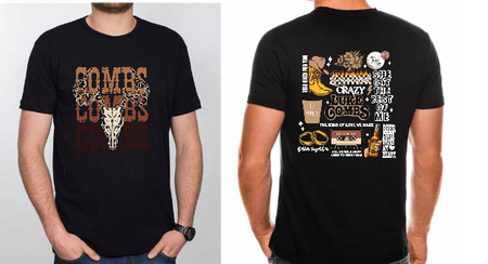 Luke Combs Skull Tshirt – Rainbow Skye Designs