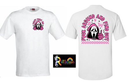 Ghostface Dont test me tshirt – Rainbow Skye Designs