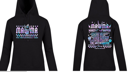 Mama the motherhood tour Hoodie – Rainbow Skye Designs