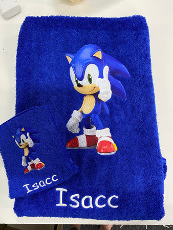 Sonic Personalised Towel – Rainbow Skye Designs